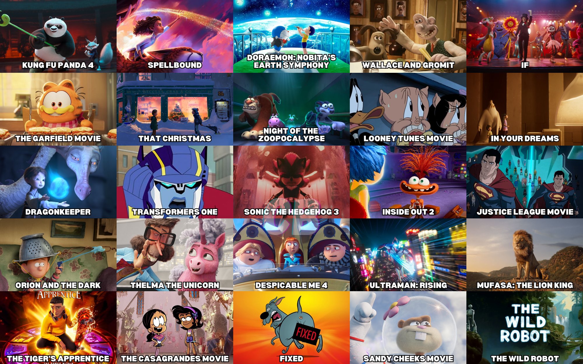 Upcoming Animated Movies 2024