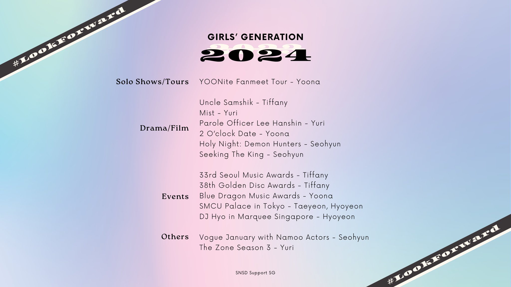 Snsd 2024 Wereldtournee SNSD Unveils Their Asia Concert Tour Poster