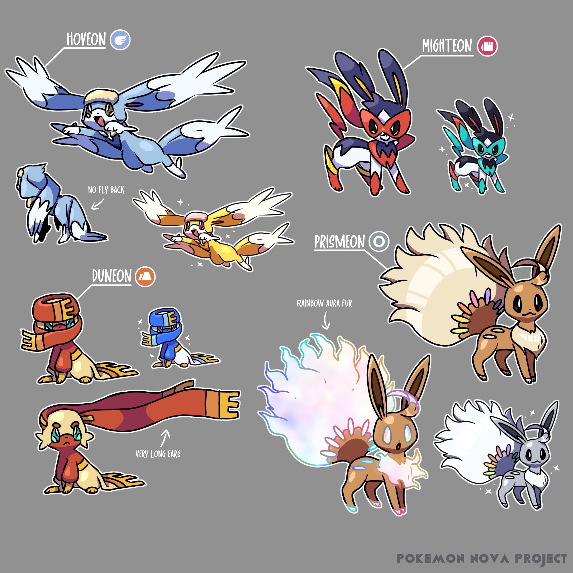 Fakemon Eeveelutions Flying