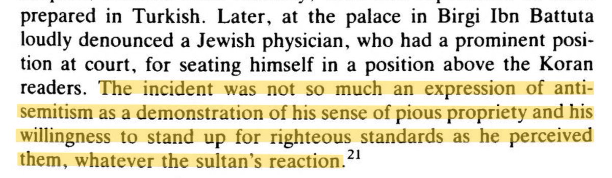 Ibn Baṭṭūṭa's encounter with a Jew: “While sitting with the Sulṭān, an ...