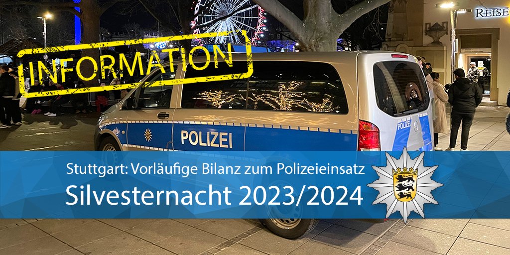 Silvester in Stuttgart - Polizei zieht nach Feier auf dem Schlossplatz Bilanz