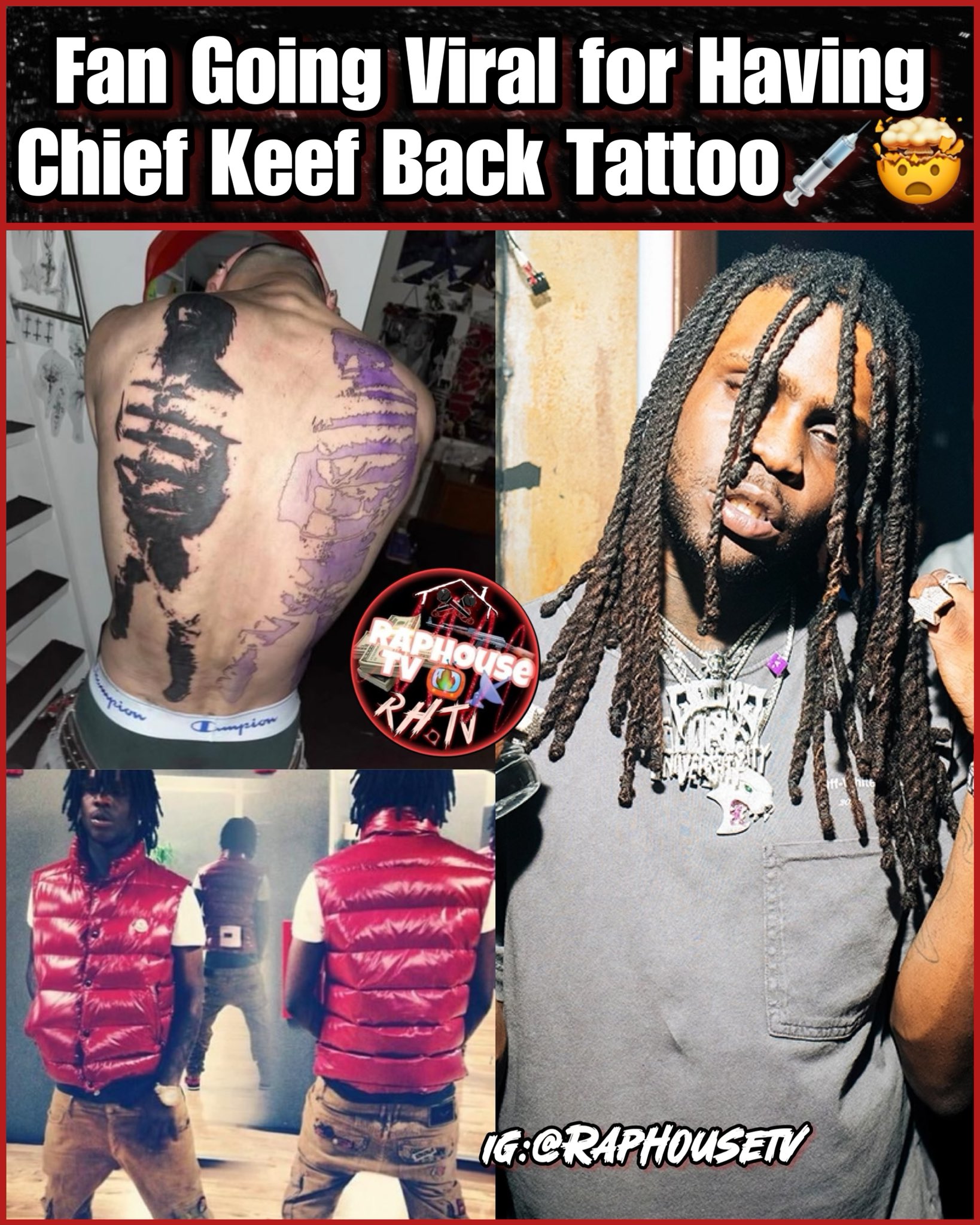 Chief Keef Bauch Tattoo