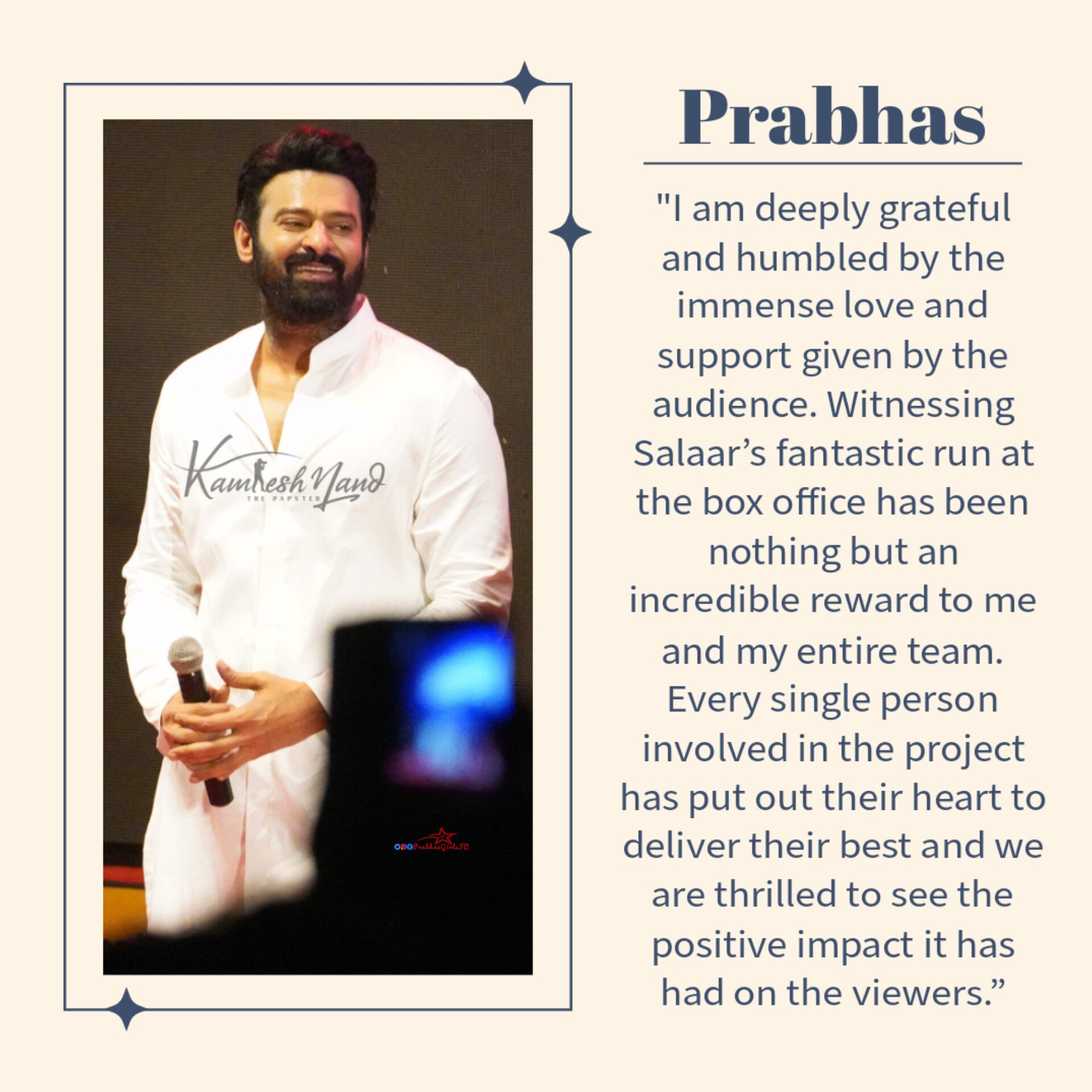 Prabhas Quotes Salaar 100% Honest Review 🎬🎥 #salaar #prabhas