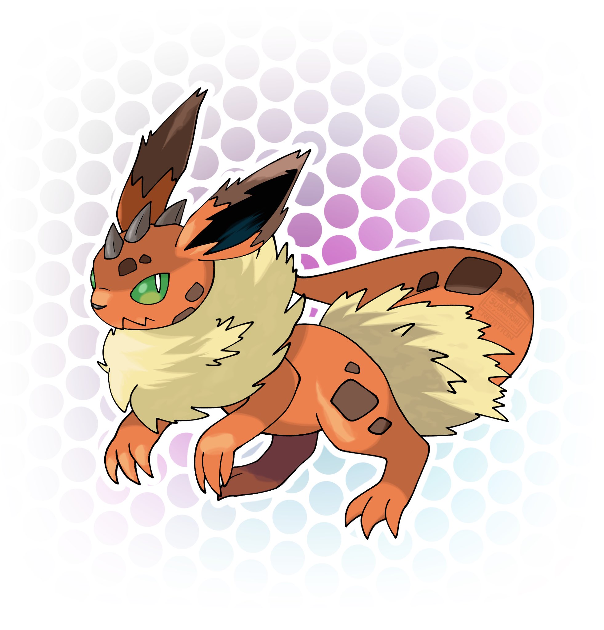 Pokemon Mega Flareon New Pokémon Fusion Flareon, Frosmoth And