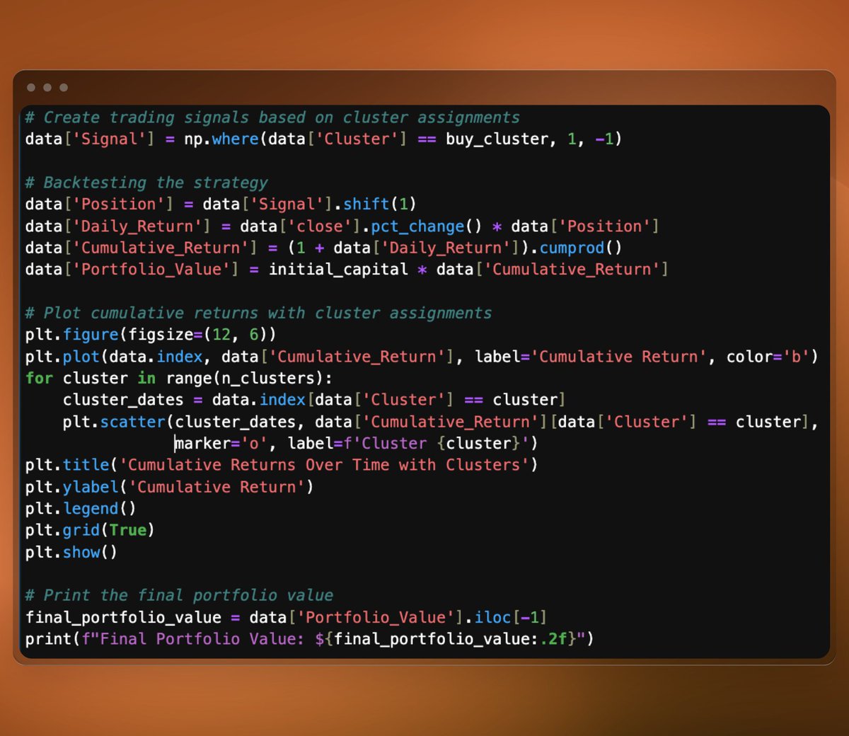K-means Clustering. With the OpenBB Platform, this means Profit. Check ...