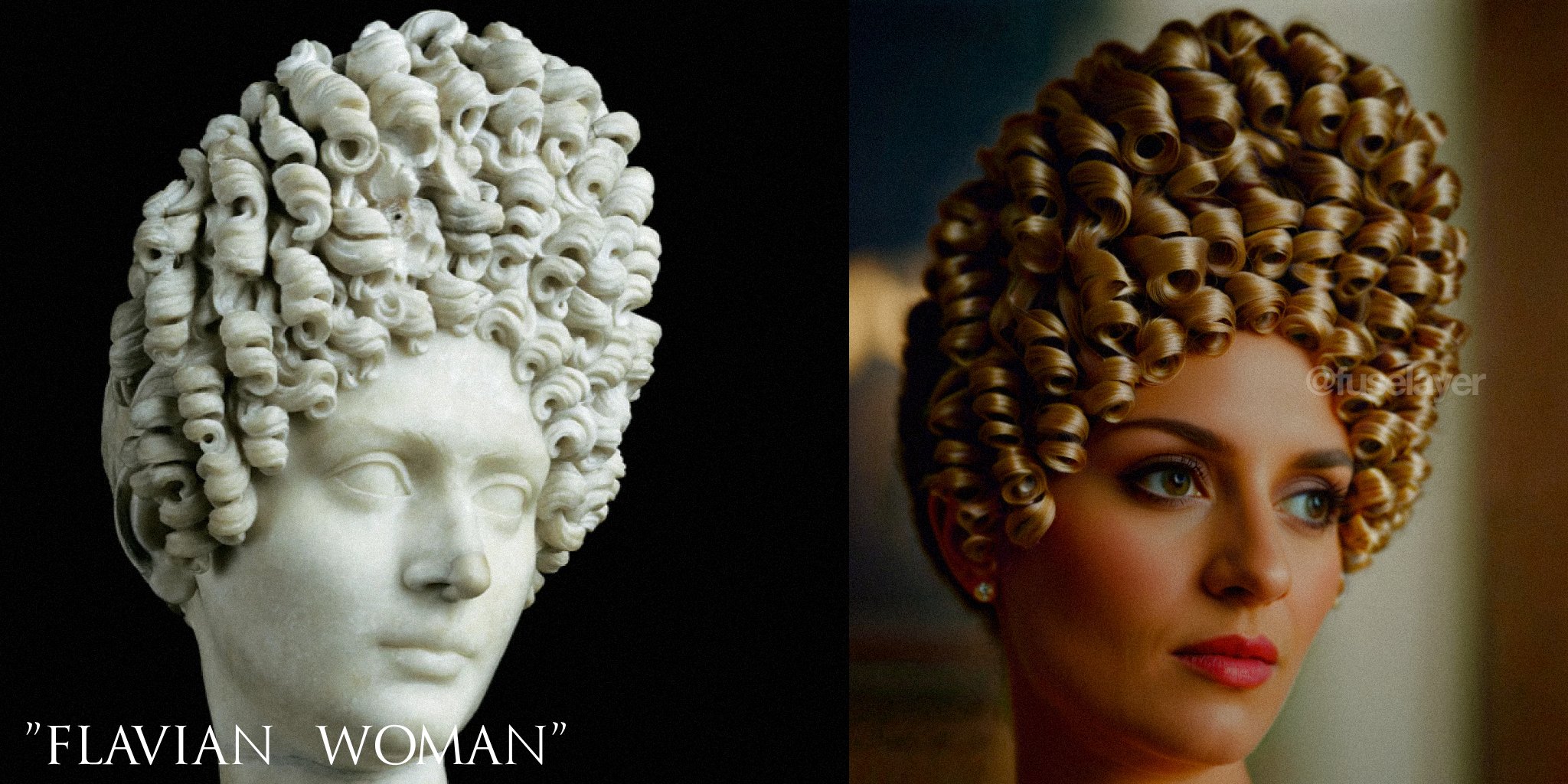 Portrait Bust Of A Flavian Woman Spencer Alley: Bronze & Marble