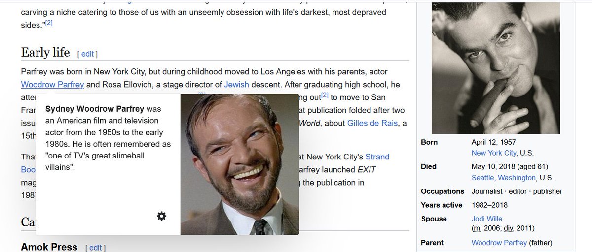 Following the death of the founder Adam Parfrey in 2018, Feral House ...