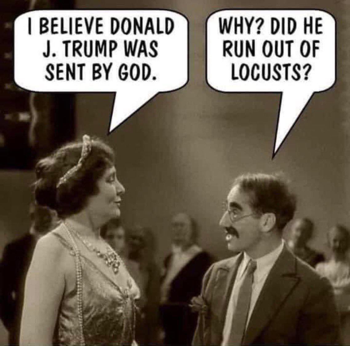 "Did he run out of locusts?" - Democratic Underground Forums