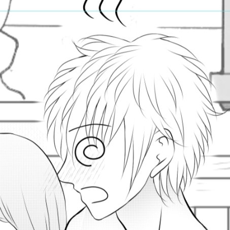 創作BL「漫画進捗です😊 九戸くんの表情が忙しい😂 かなり刺激の強い世界に飛び込んだ」AZKの漫画