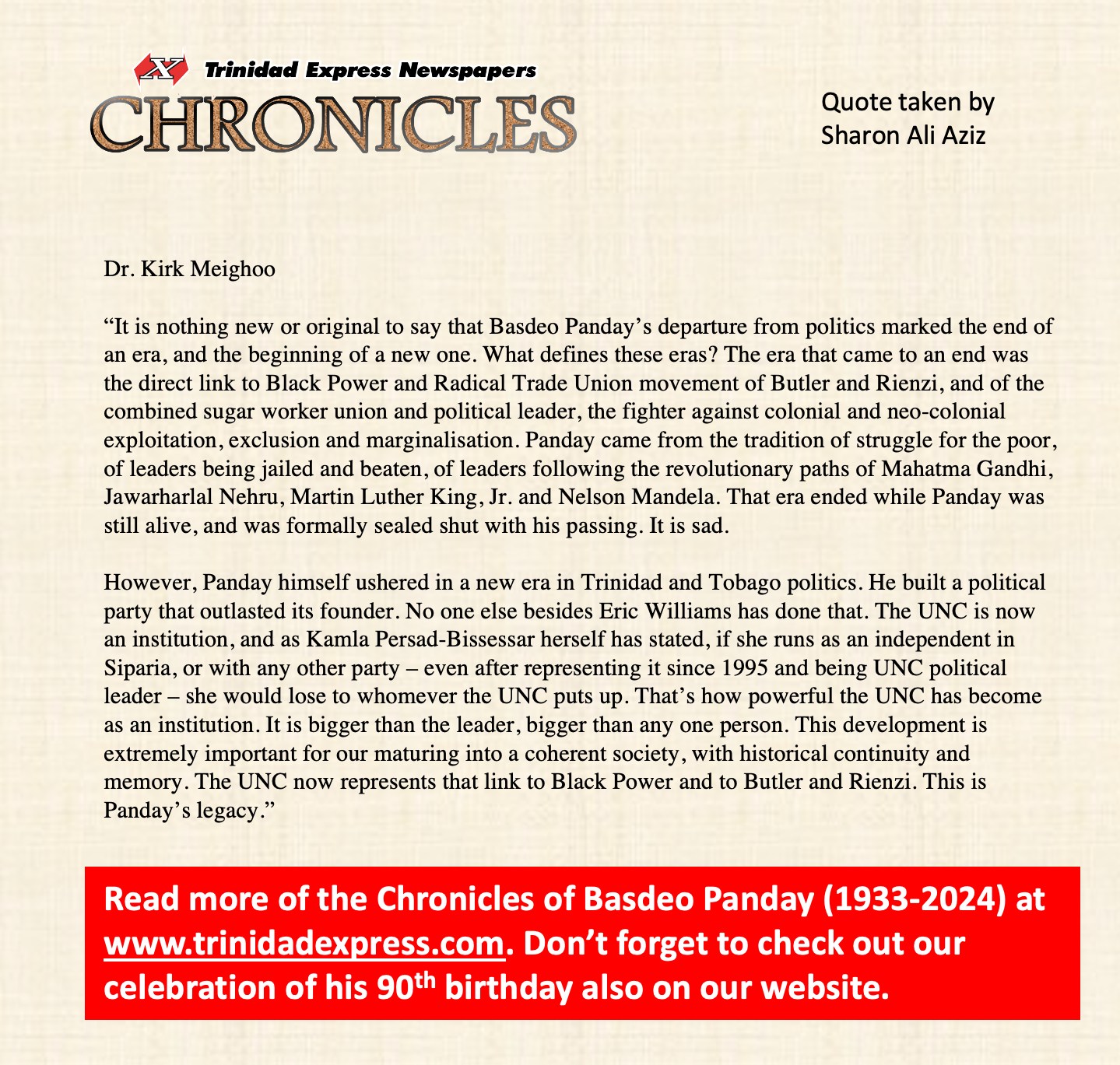 Basdeo Panday Quotes Author