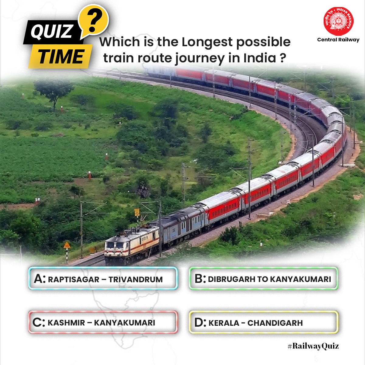 Longest Train Routes In Indiaindias Longest Train Route