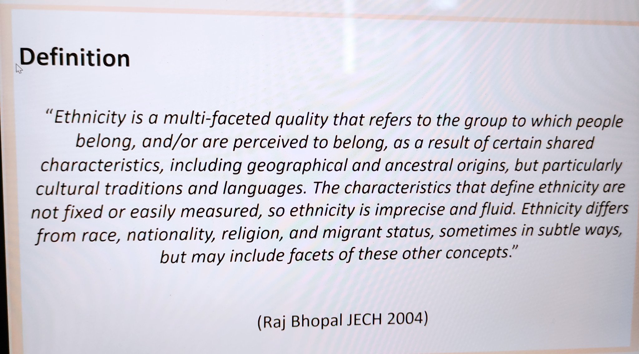 Ethnicities Definition