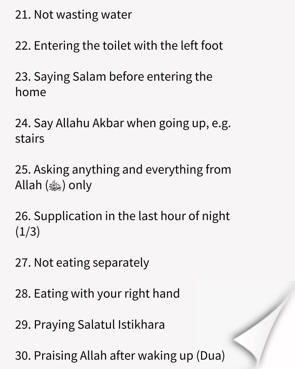 Fifty Sunnahs You Should Revive... THREAD - Thread from Idris @7signxx ...