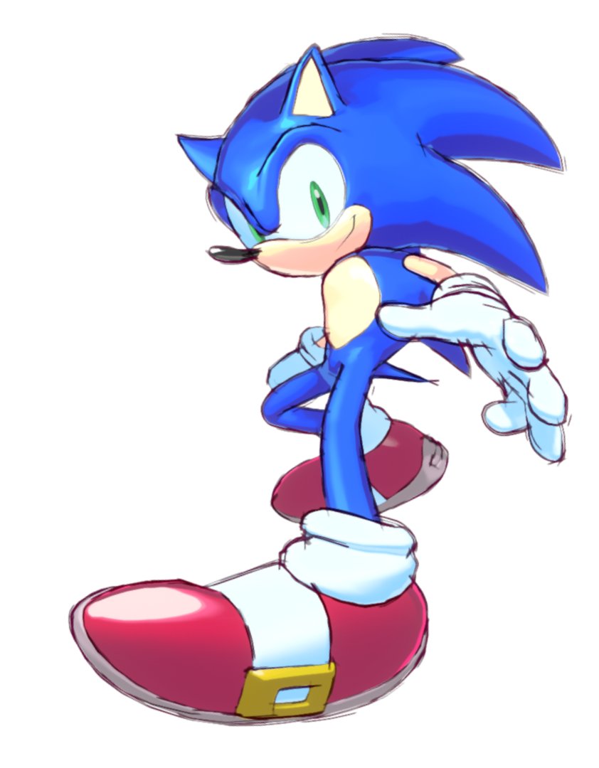 3D Sonic render based on awesome art by @StupidFred0
