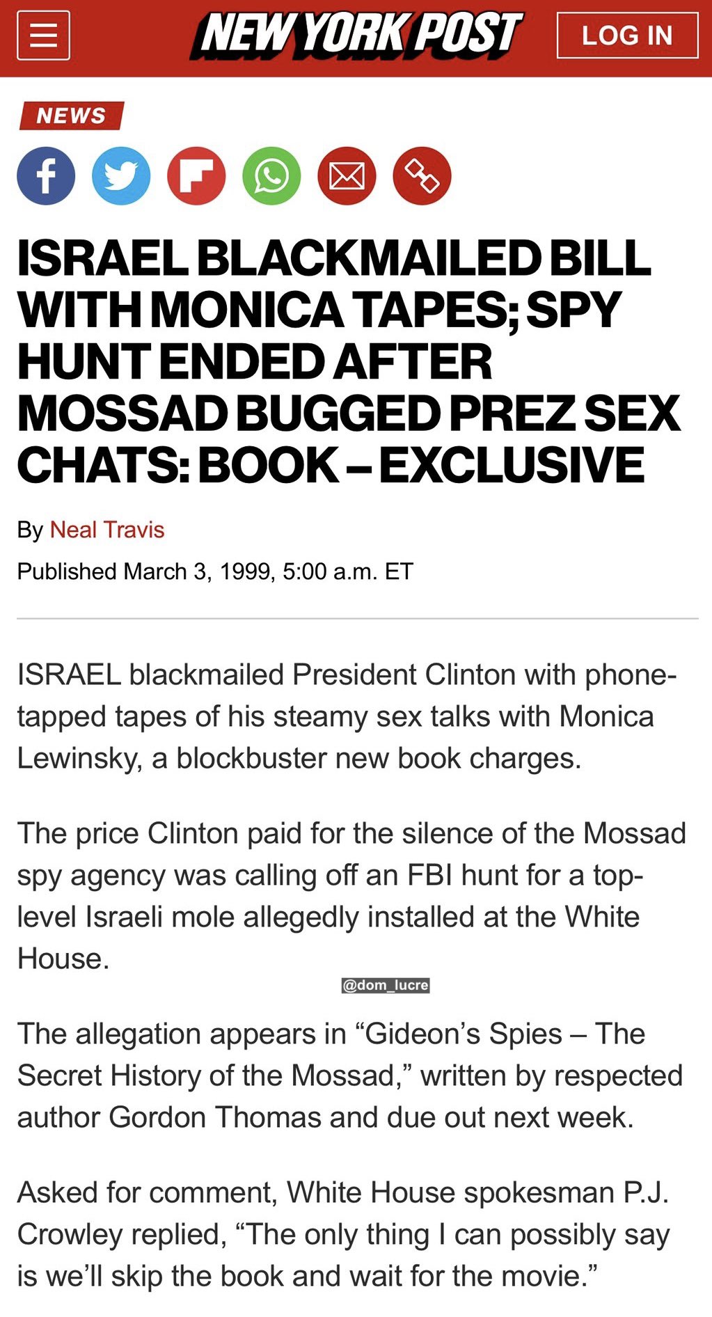 Mossad/Epstein | BAK Message Board Posts