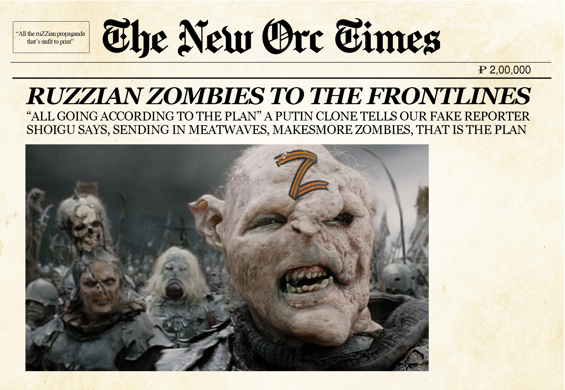 Orc Memes Business Ukraine Mag On X: "The "New Orc Times" Meme Wave