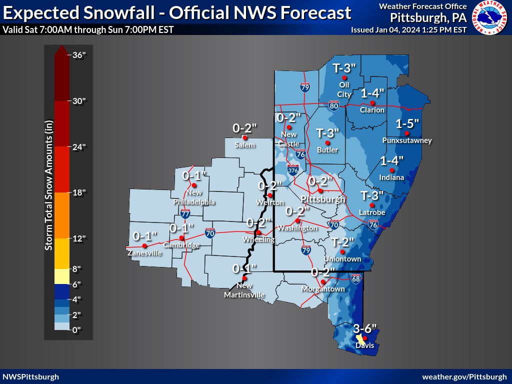 Pittsburgh Snow Total Map Pittsburgh Weather: Winter Weather Advisory