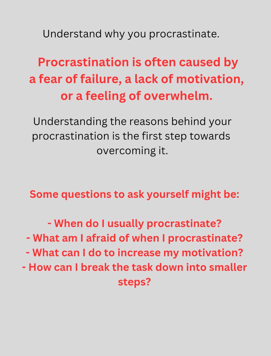 6 steps to conquer the procrastination monster 💎Thread 💎 - Thread from ...