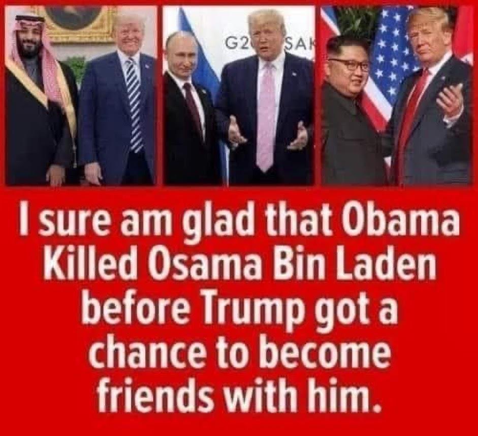 Meme of the week (Obama/Bin Laden/TraitorTrump) - Democratic ...