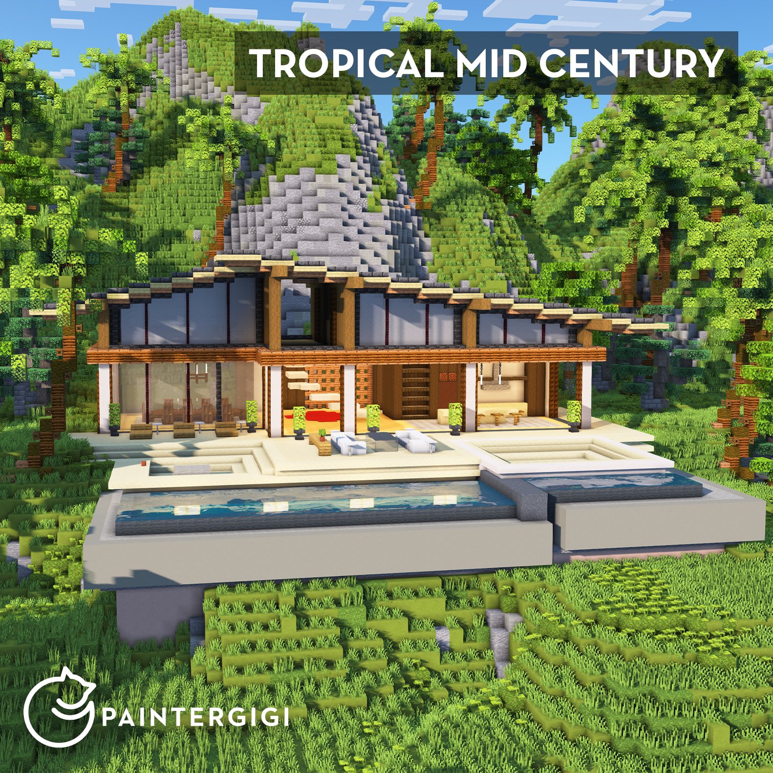 Minecraft Tropical House Minecraft Tropical Lobby | 150x150