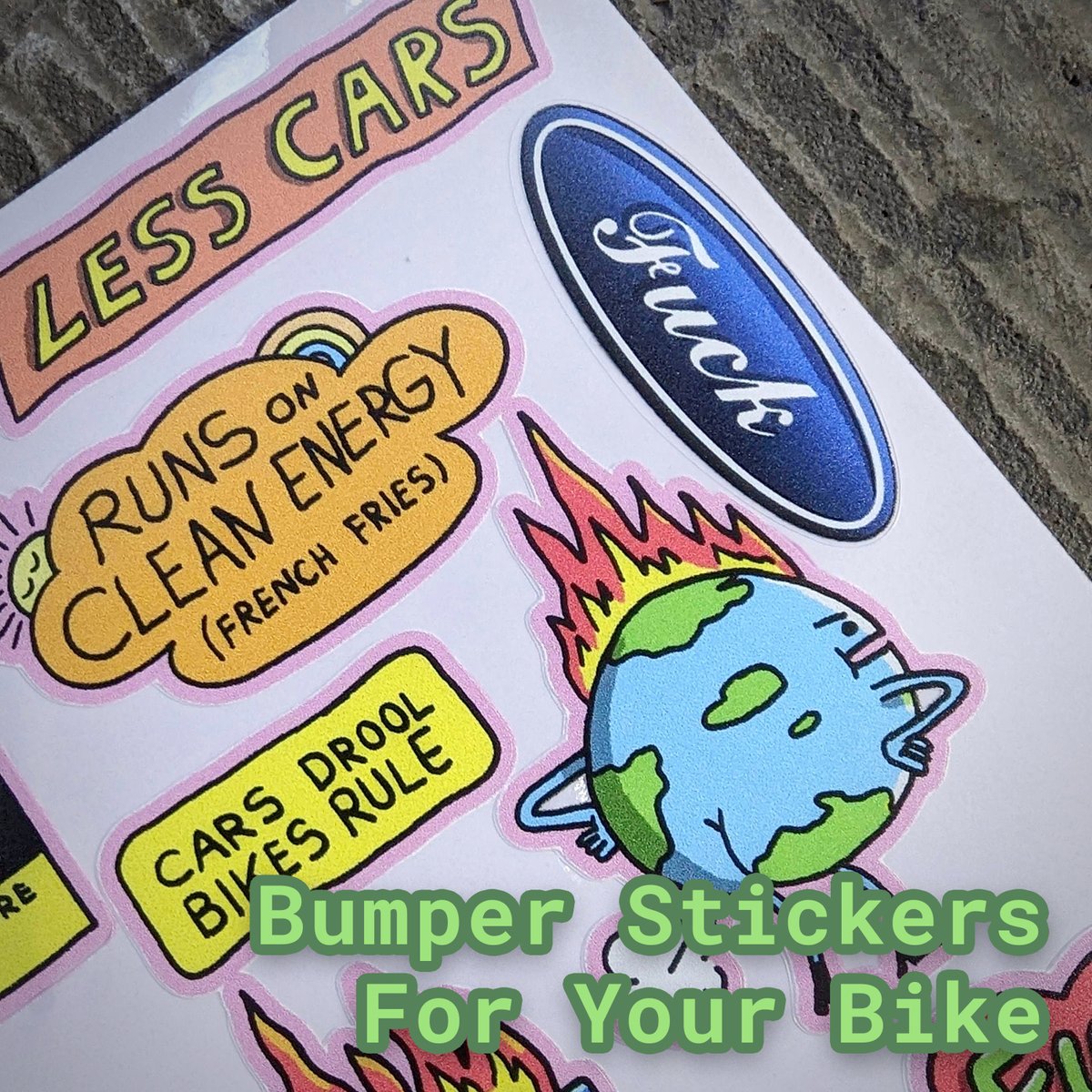 「Bumper Stickers for Your Bike 」𝐖𝐚𝐫 𝐚𝐧𝐝 𝐏𝐞𝐚𝐬 🌜🌛の漫画