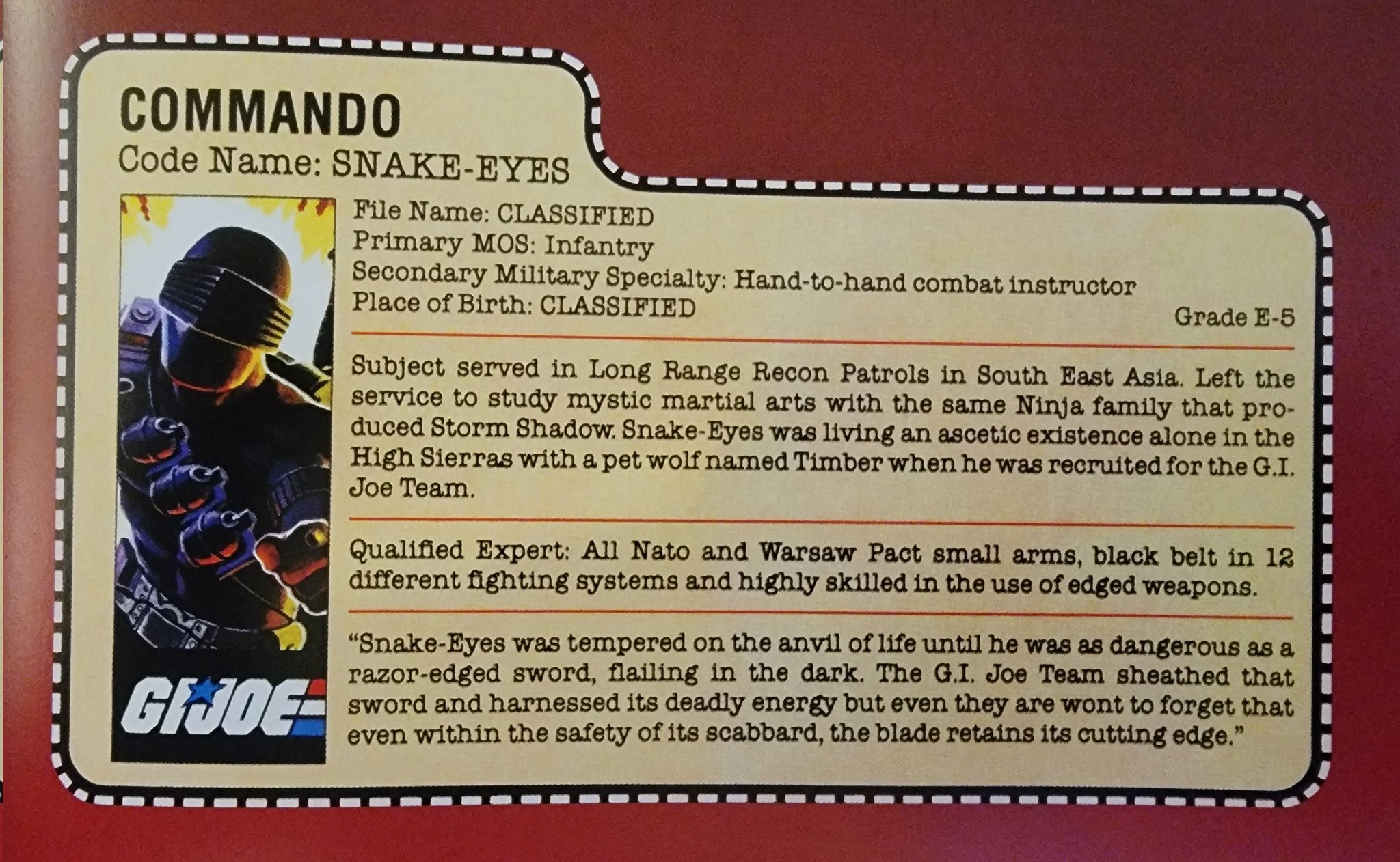 Gi Joe Quotes I Guess I Have An Eclectic Taste [about (500) Days Of...