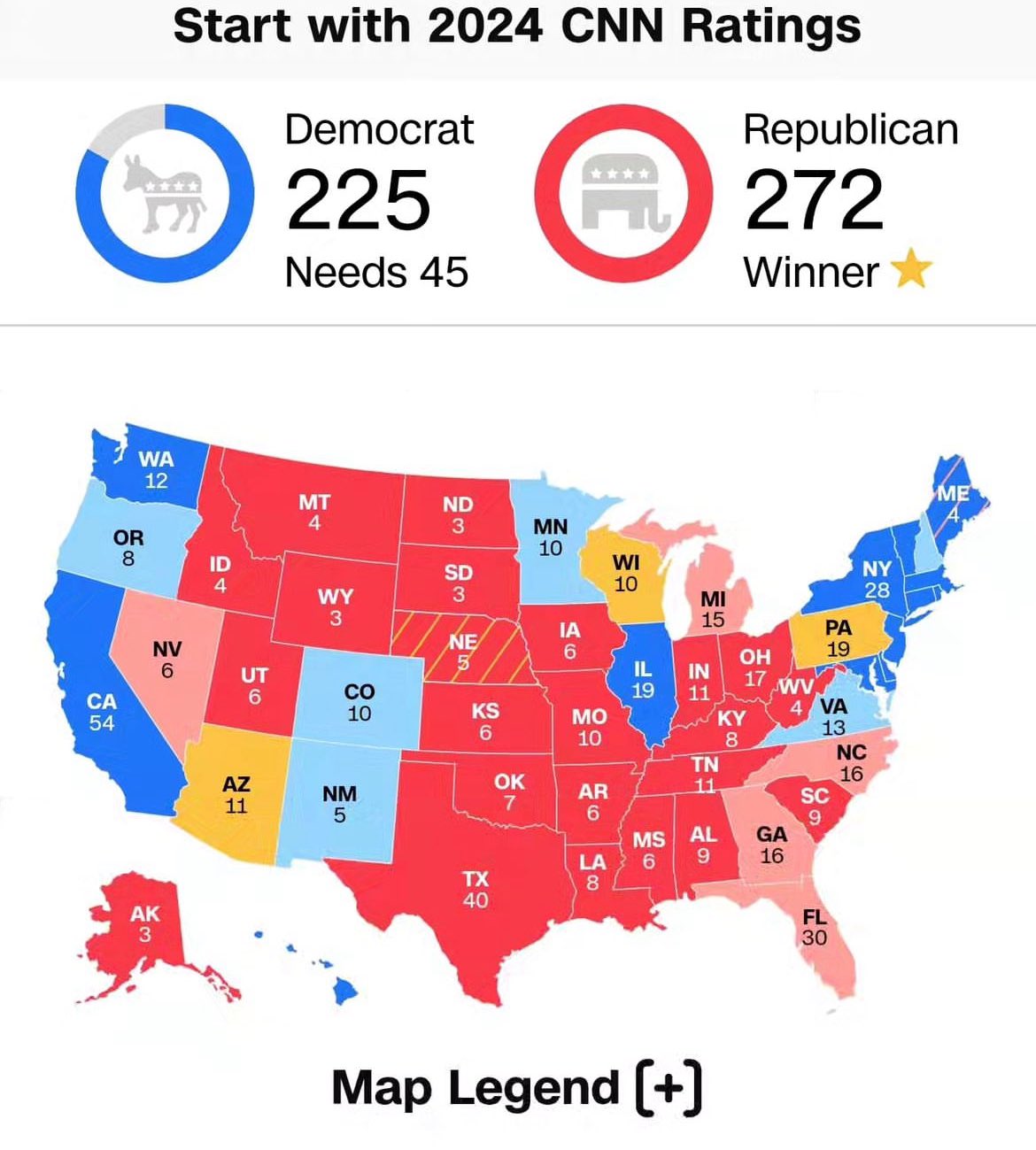 Cnn Releases First Electoral College Projection For 2024 Election
