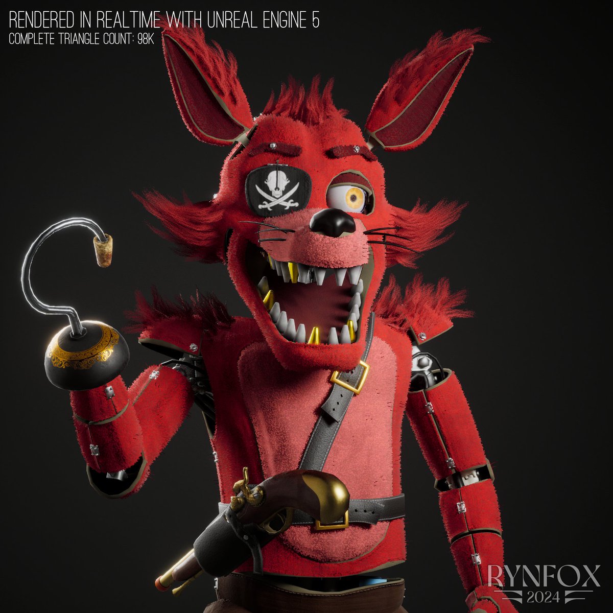 Fnaf Foxy Horror Game [FNAF~C4D]horror Foxy Models By Me YouTube