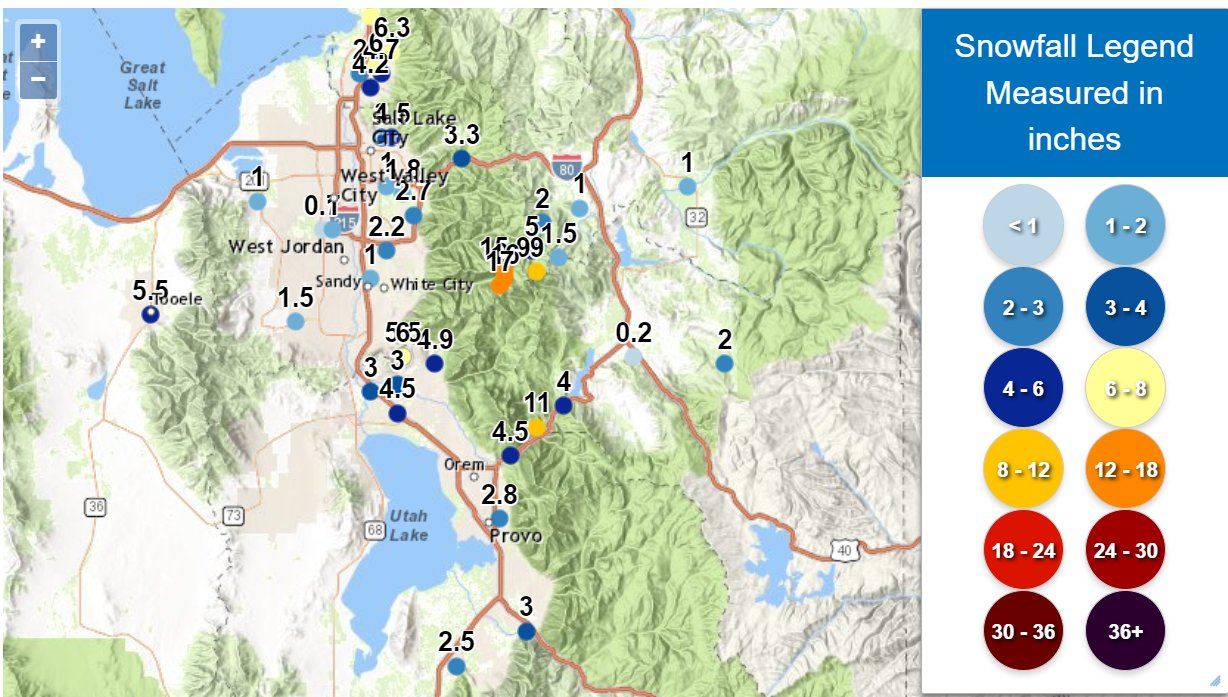 Snow Salt Lake City Map