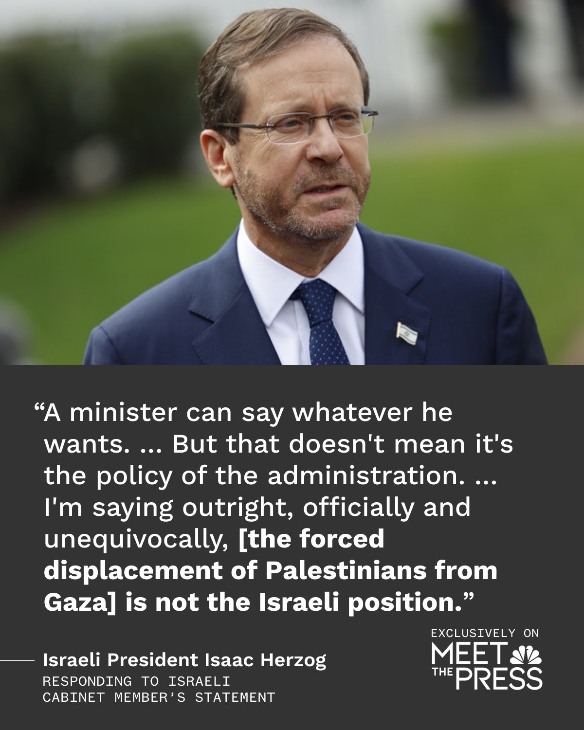 Israeli President Quotes Israeli President Pledges To Maintain