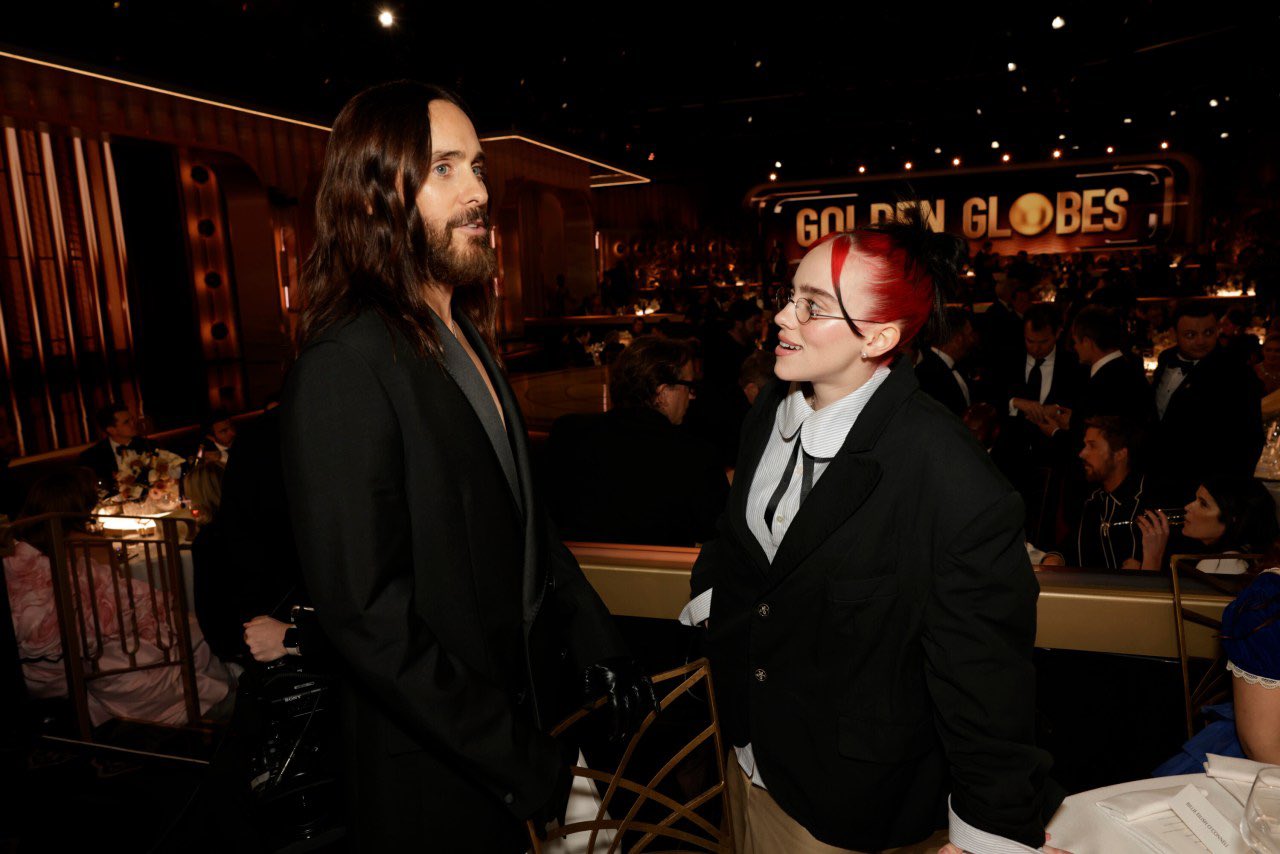 Jared Leto Suit Golden Globes Jared Leto's Golden Globes Braids
