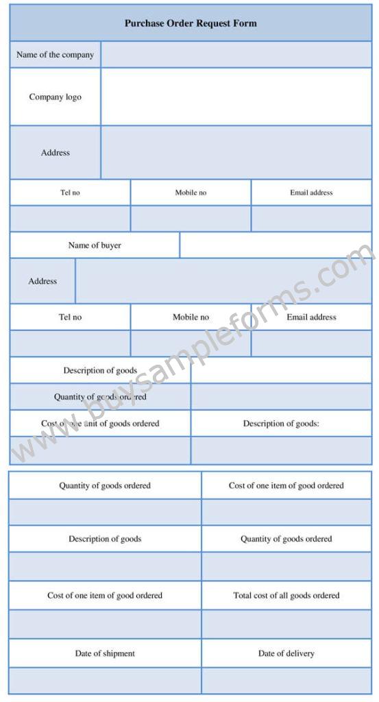 Purchase Order Request Form Template 24+ Purchase Order Form Examples