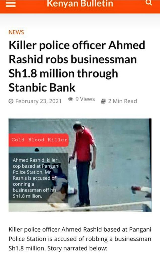 The UNKOWN STORY of Ahmed Rashid Eastleigh's Most Feared Cop... THREAD ...