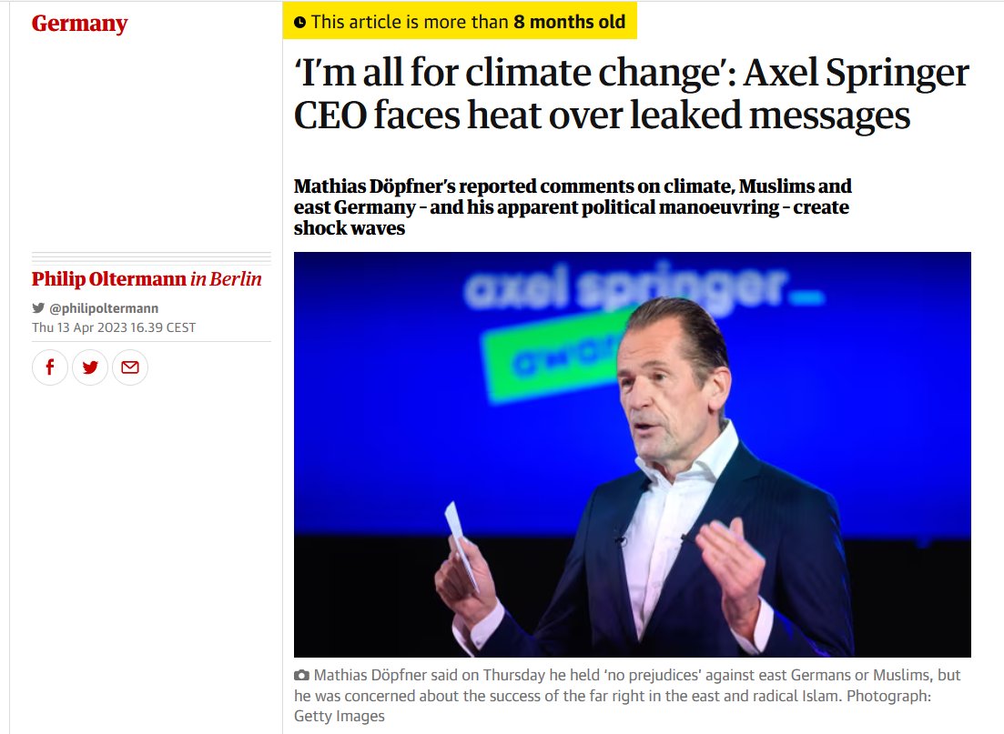 "In a statement to Semafor, Axel Springer spokesperson Adib Sisani said ...