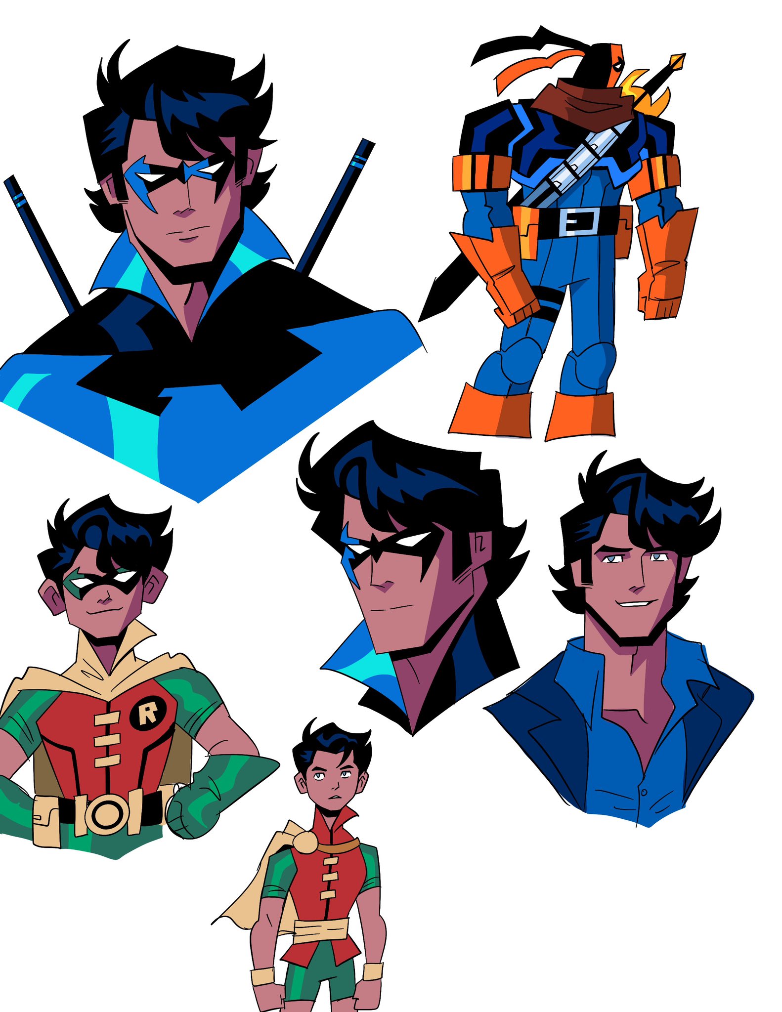 Nightwing And Robin Drawings Artwork] Damian Wayne As 'Nightwing',