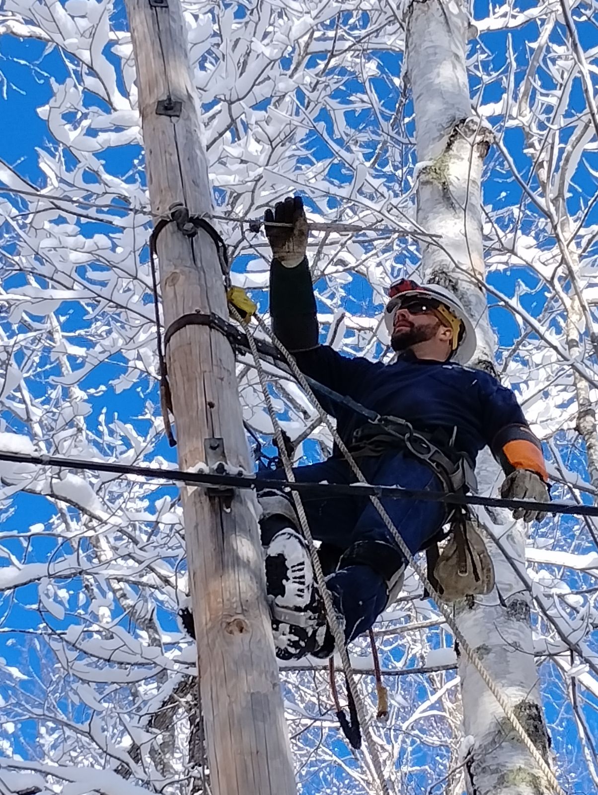 Electrical Lineman Snow Storm