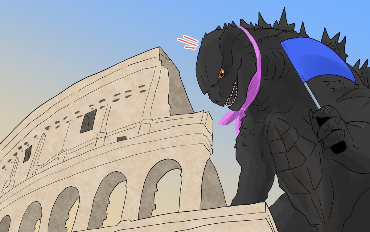 godzilla sharp teeth kaijuu no humans teeth holding umbrella solo ...