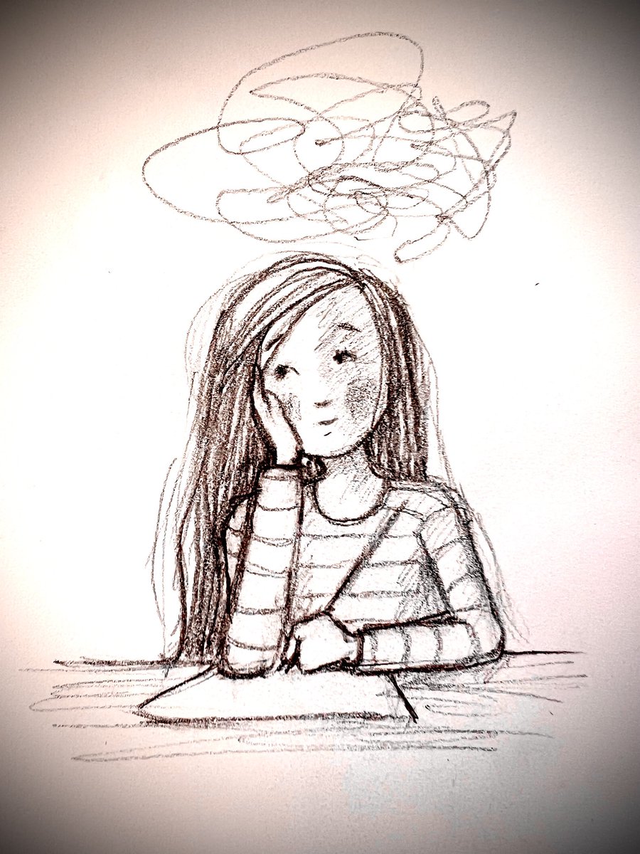 Overthinking Pencil Drawing
