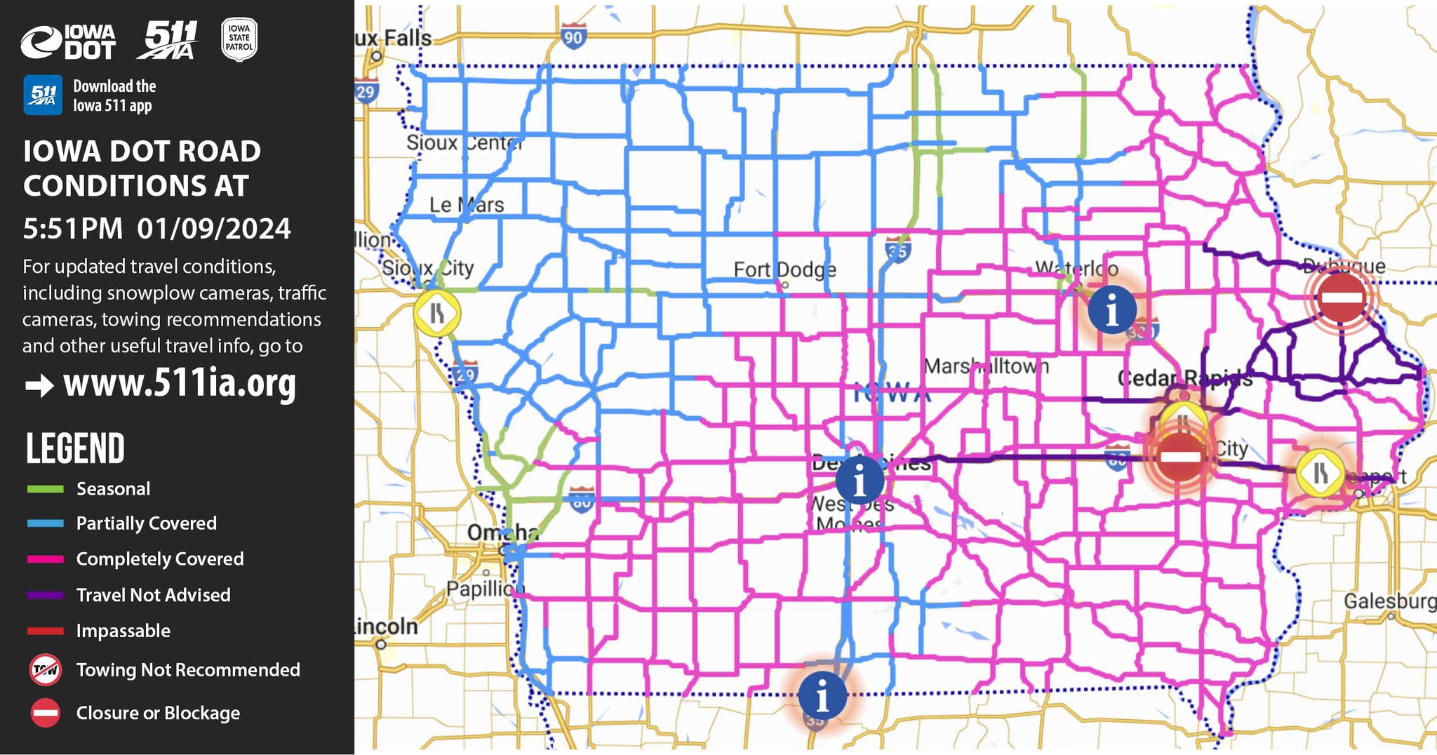 Iowa Dot Road Weather Map Road Conditions – Page 3 – Iowa Weather