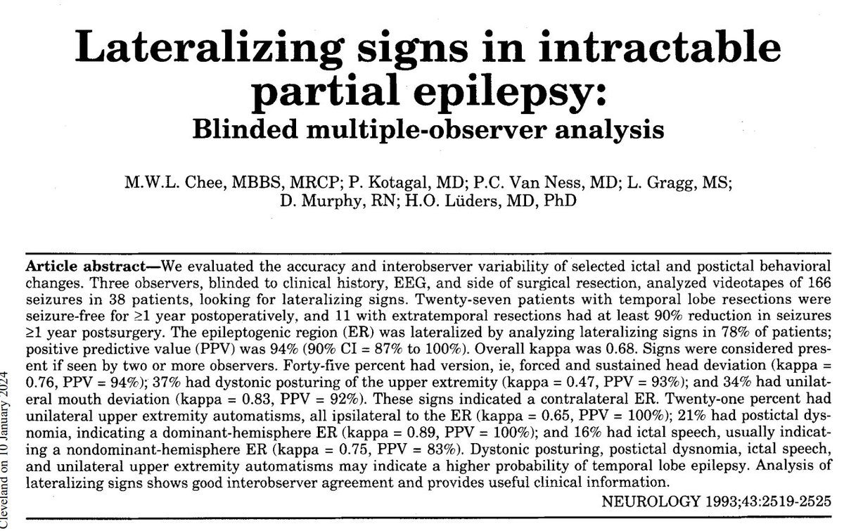 SEIZURE SEMIOLOGY #TWEETORIAL #Epilepsy #Seizure #NeuroX 🧵1. What is ...