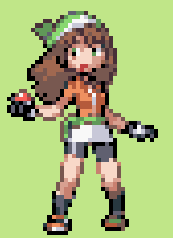 Pokemon Trainer Leaf Sprite