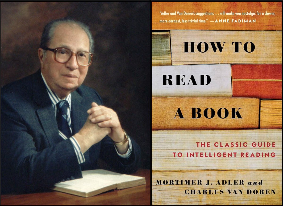 Mortimer Adler literally wrote the book on how to read a book. Here are ...