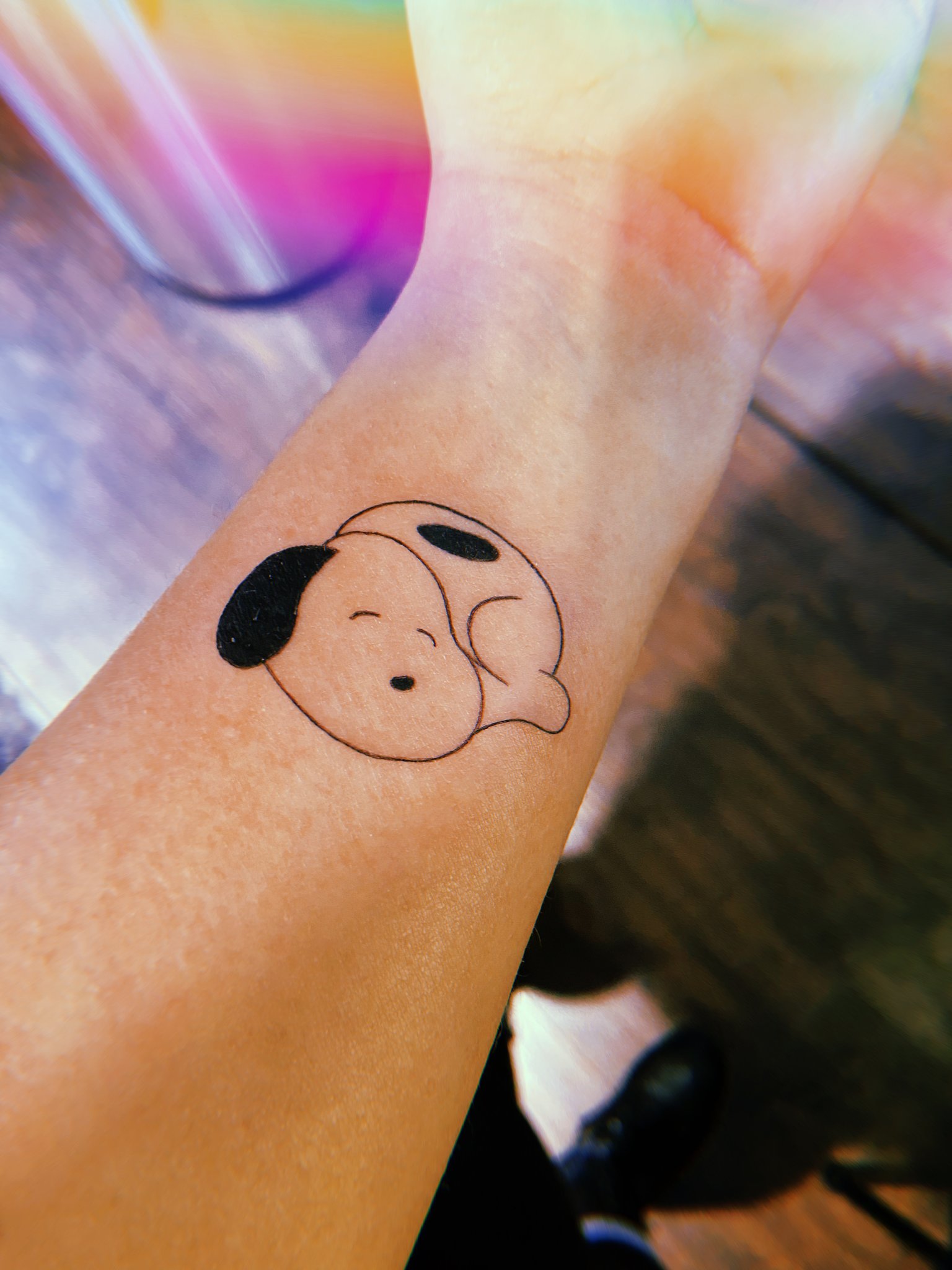 Snoopy Wrist Tattoos 5 PCS Herbal Juice Little Astronaut Tattoo