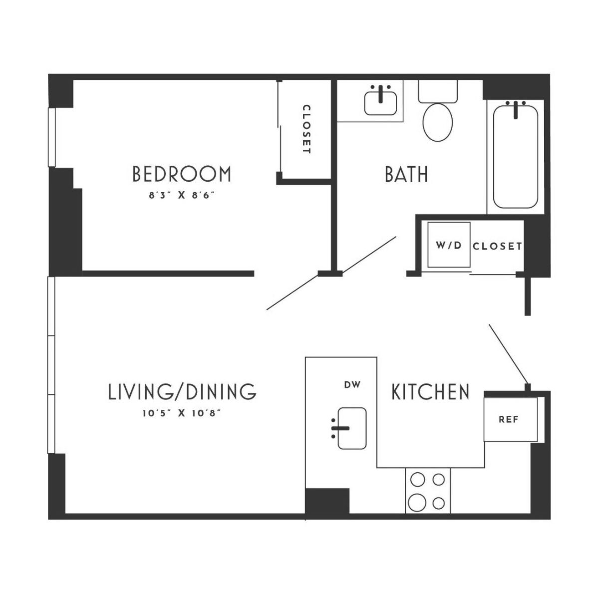700 Sq Ft Apartment Layout