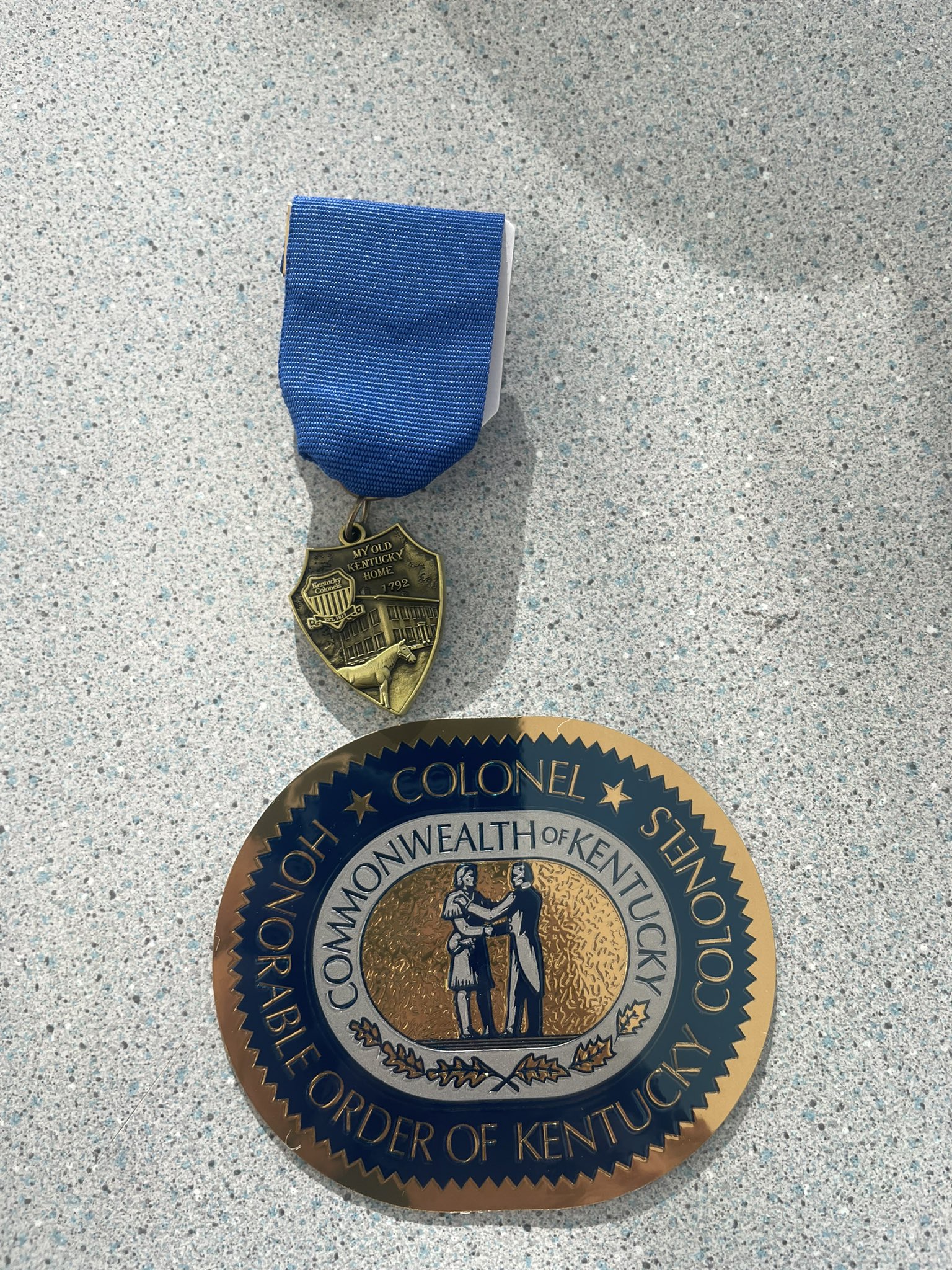 Kentucky Colonel Certificate Col. (R) Tom Turning Presents A Kentucky