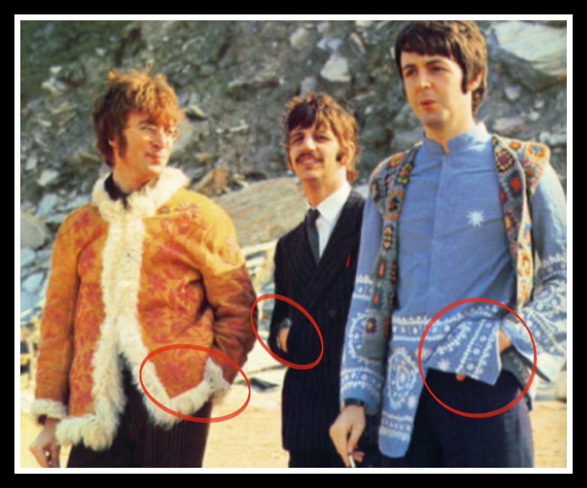 Three of the Beatles doing the Masonic hidden hand 👁 there are no ...