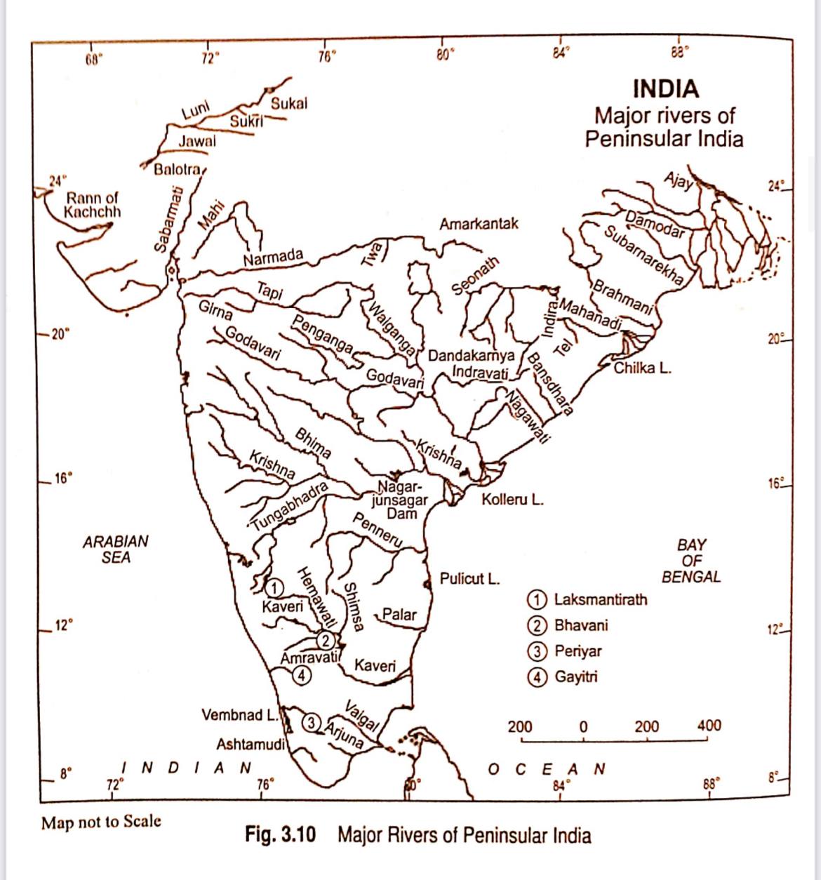 Map Of India Rivers Important Rivers In India UPSC