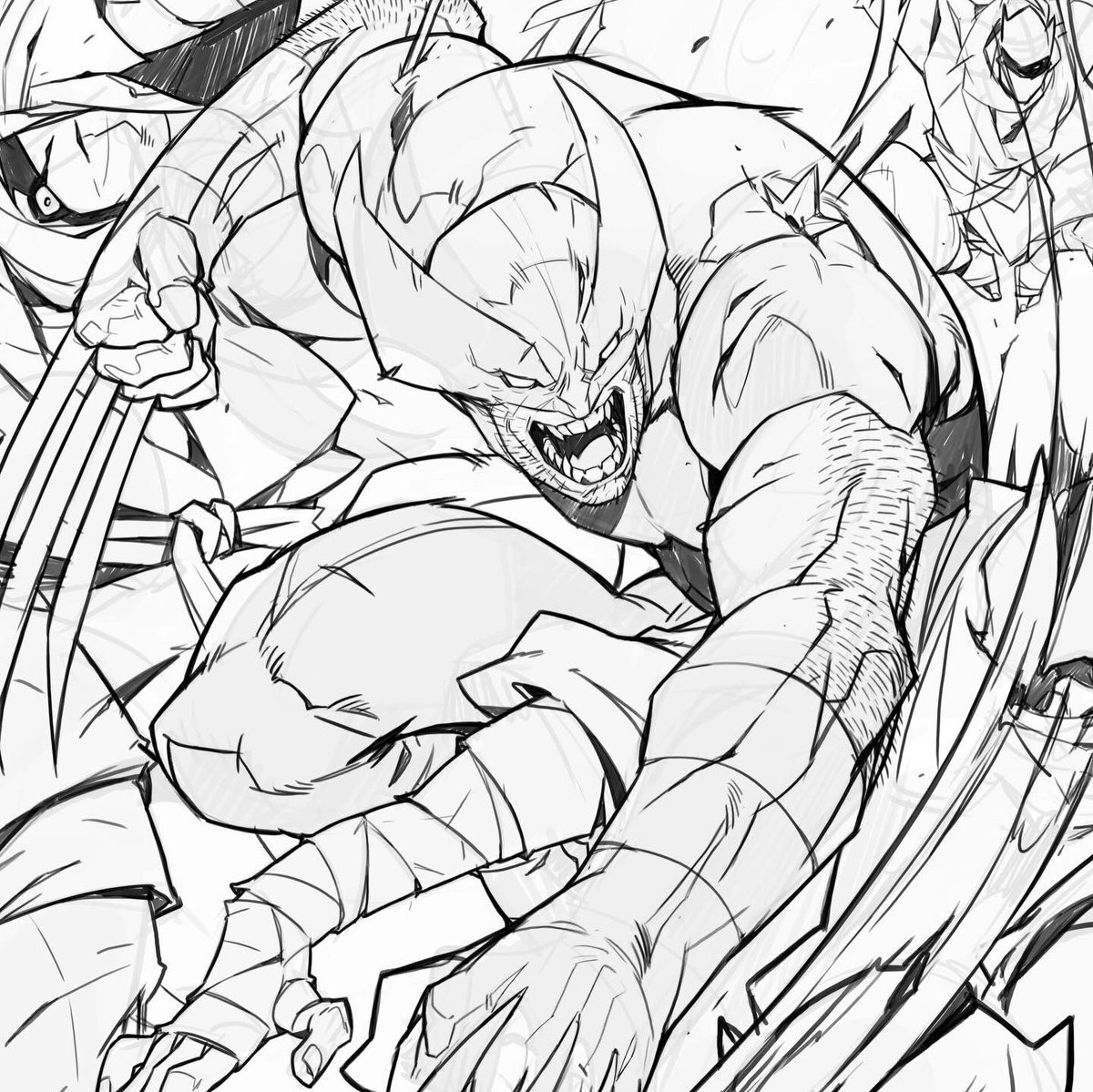 「If you see this, post a Wolverine. (Some Wolverine lineart/s ...