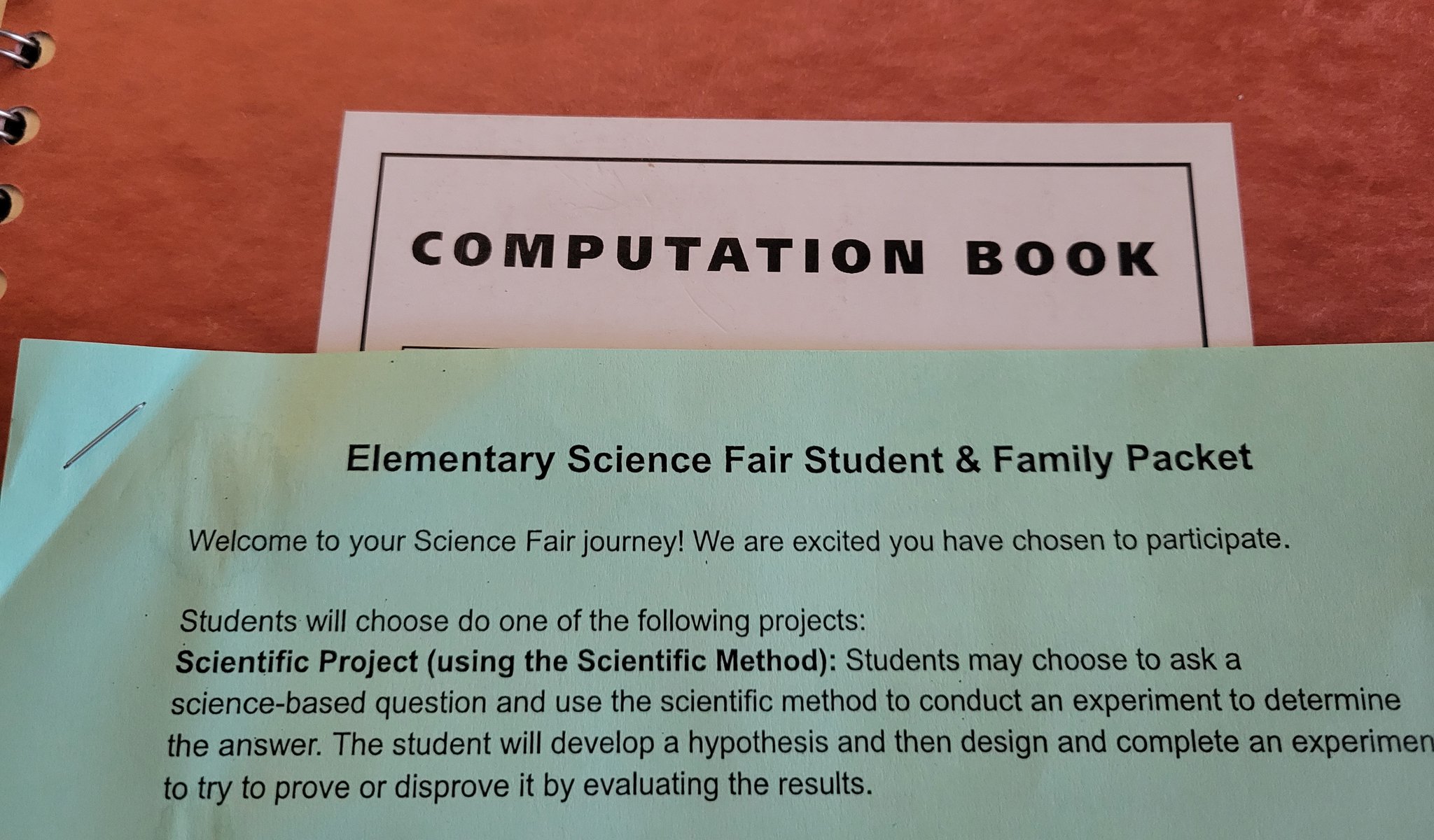 Orange Science Fair Packet Spotted: Student Scientist At Oak Knoll