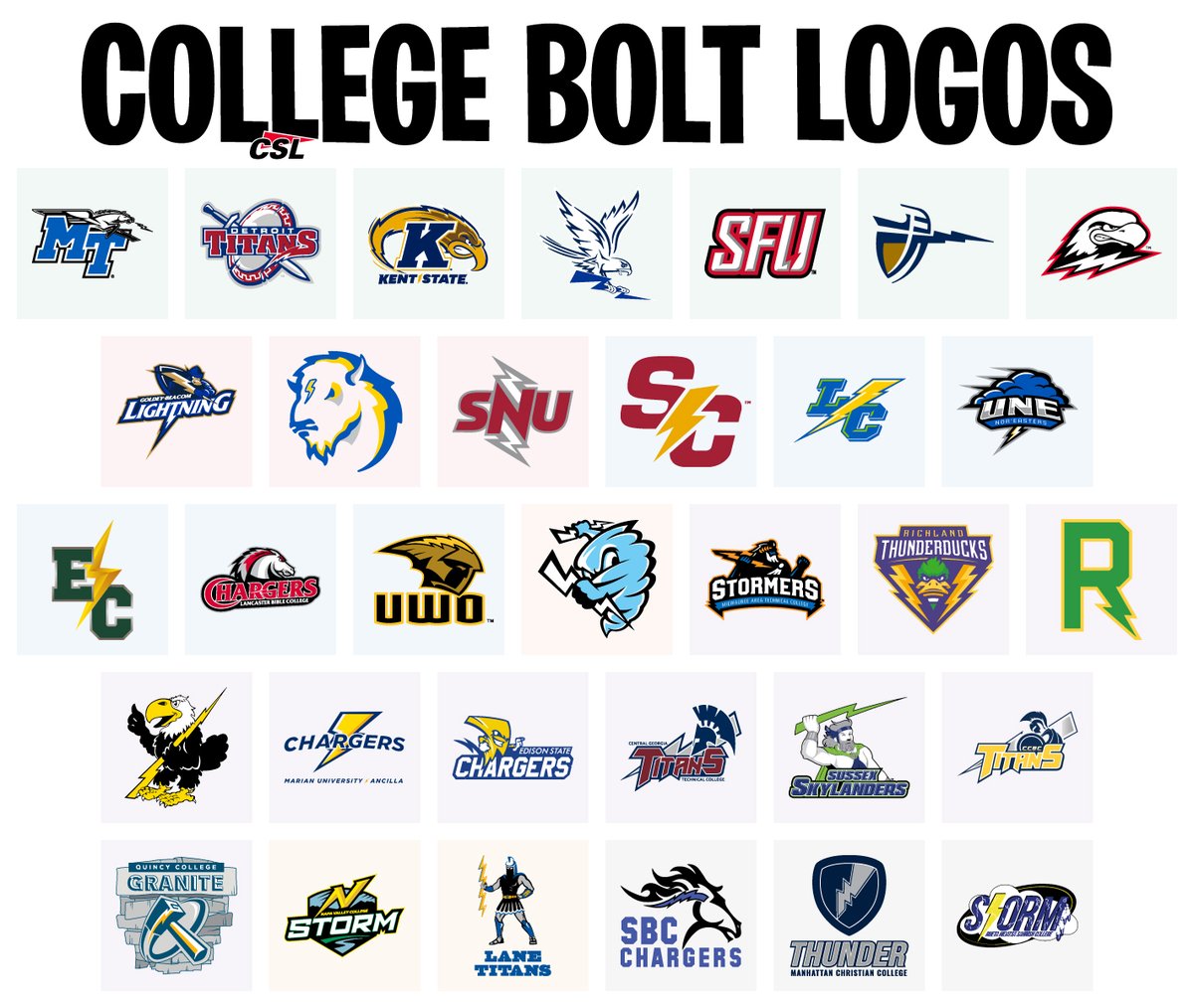 College Team Logos With T